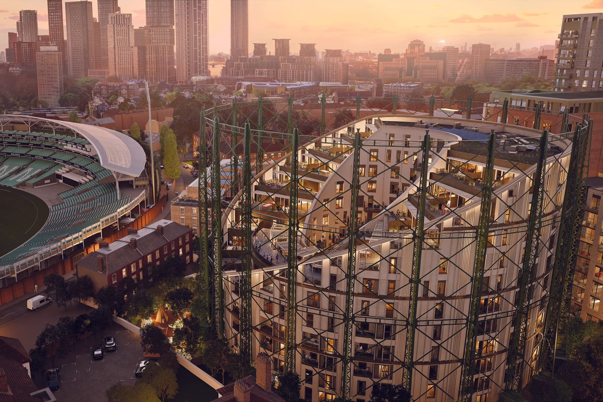 The Halo: The new Oval development inside an historic gasholder